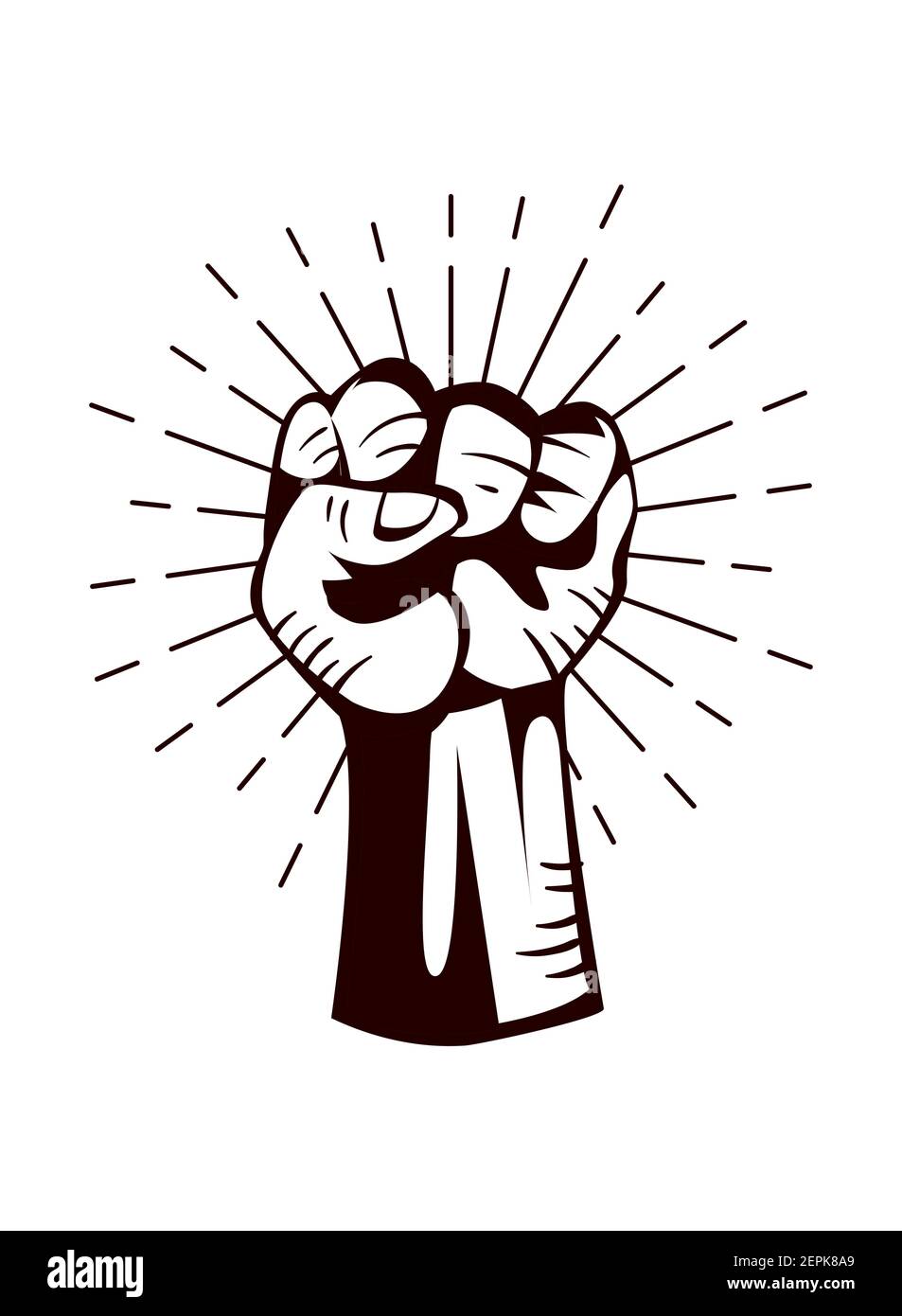 Revolution fist up isolated design, Manifestation protest demonstration ...