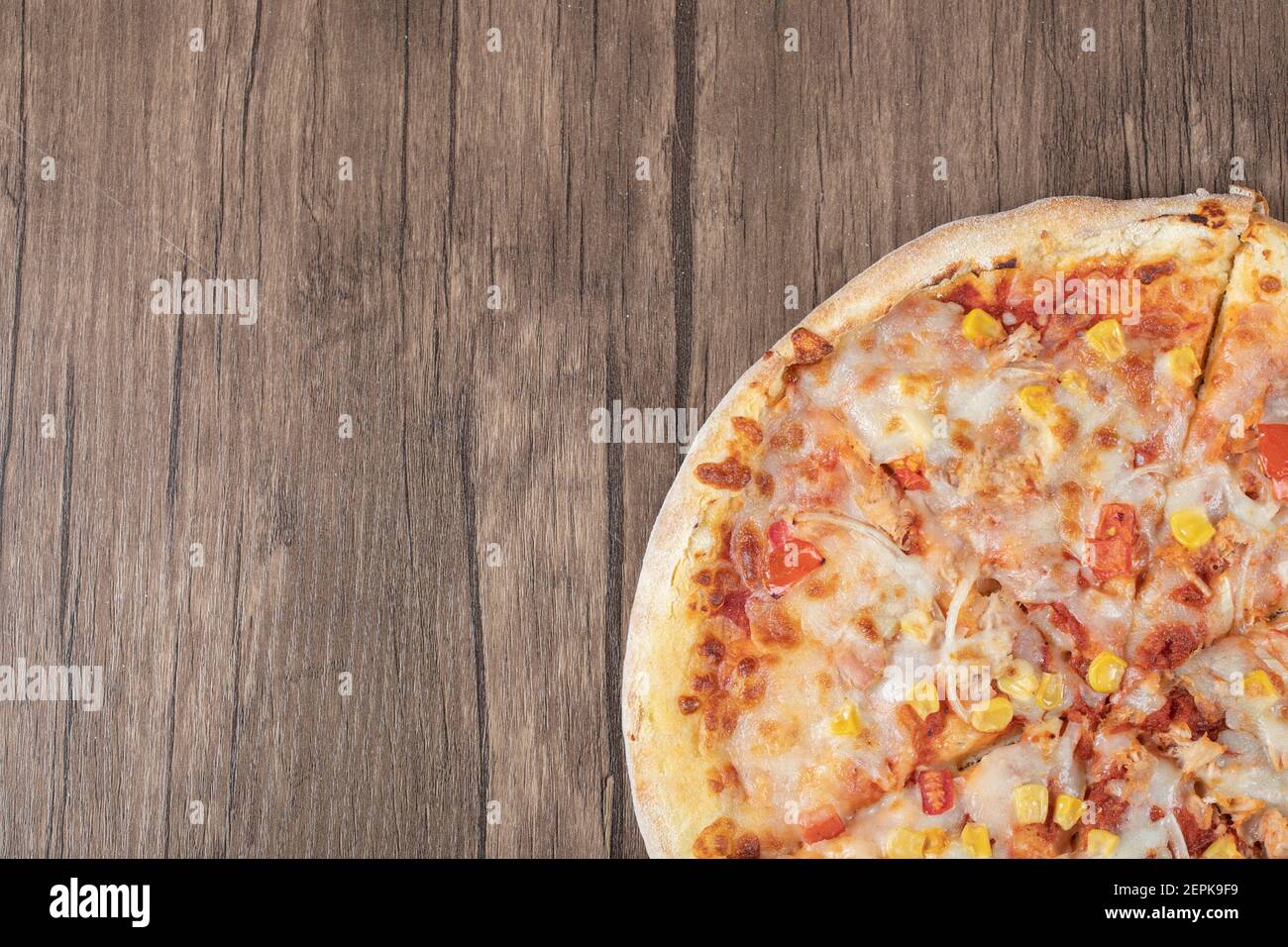Half pizza on plate hi-res stock photography and images - Alamy