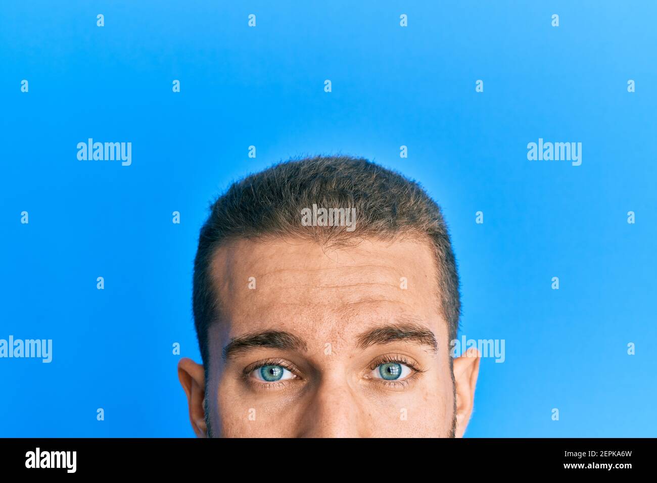 Half face portrait depressed man hi-res stock photography and images ...