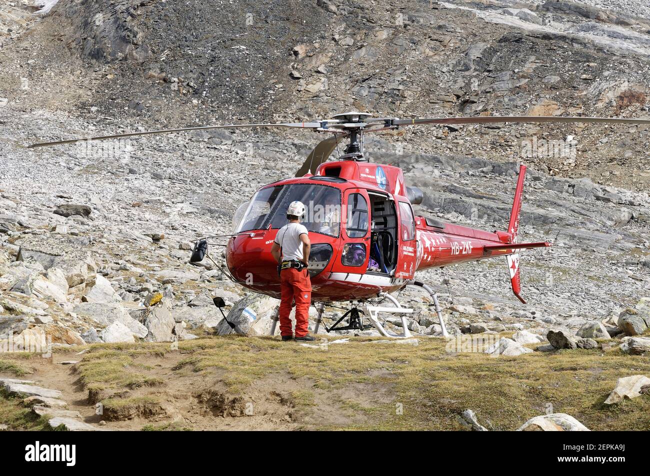 Swiss rescue helicopter hi-res stock photography and images - Alamy