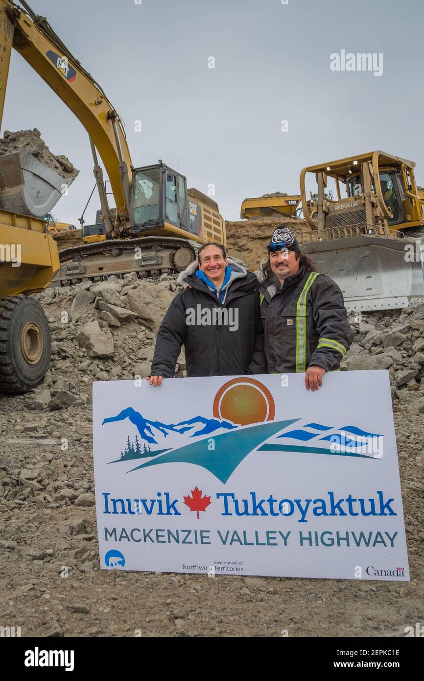 Russell Newmark and Kurt Wainman of EGT-Northwind Ltd. at gravel pit ...
