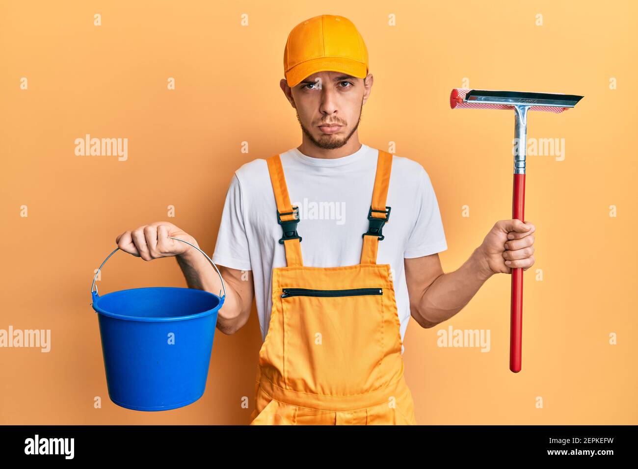 Male cleaner worried hi-res stock photography and images - Alamy