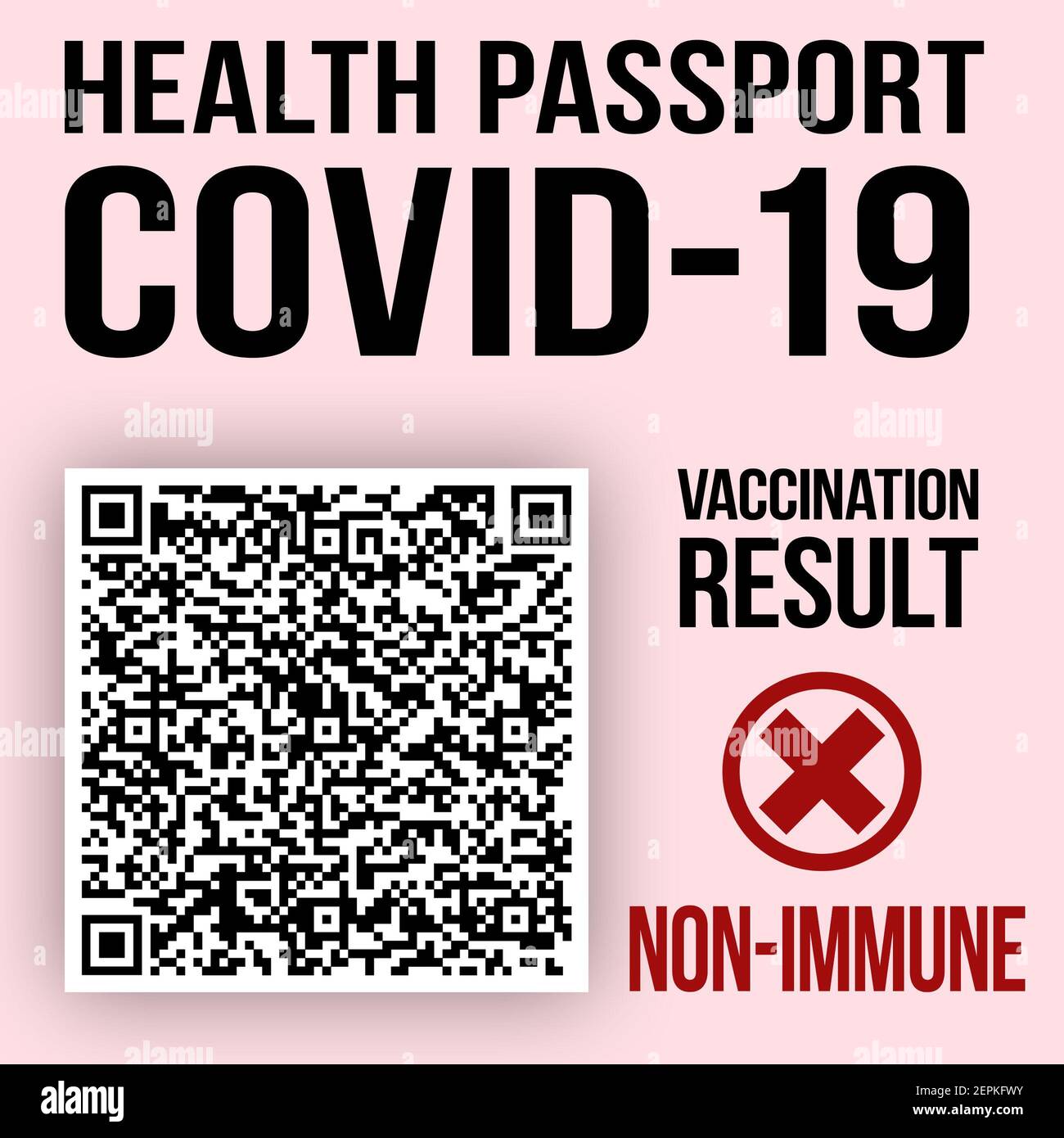 Health Passport COVID-19 illustration, vacination results, non-immune ...