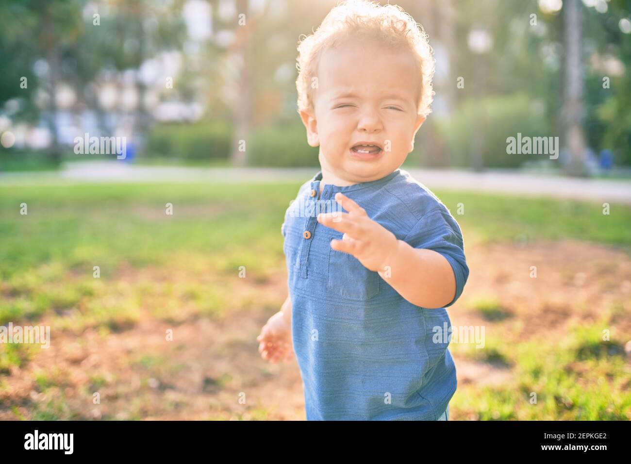Sad boy kid child caucasian cry negative emotion sadness hi-res stock ...