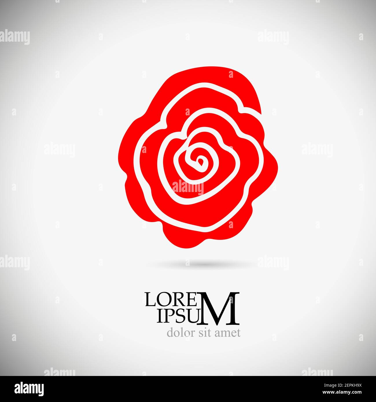 Logo is a simple rose. Vector illustration Stock Vector Image & Art - Alamy