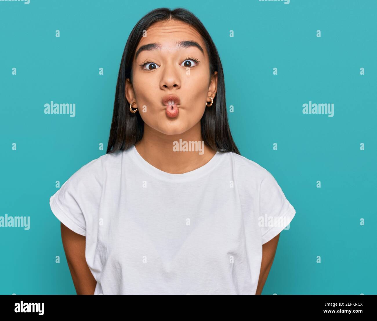 Asian woman making silly faces hi-res stock photography and images - Alamy