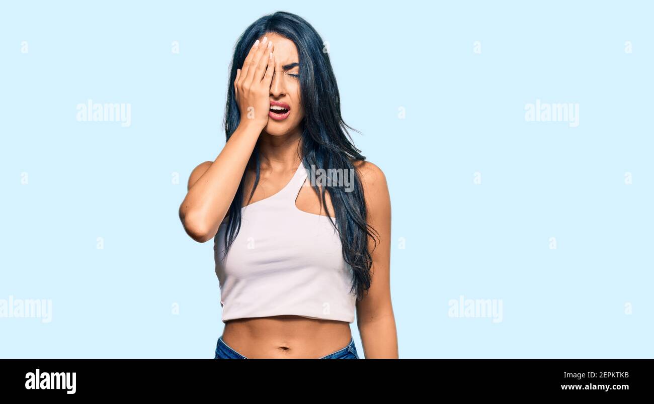 Portrait yawning indian woman in hi-res stock photography and images ...