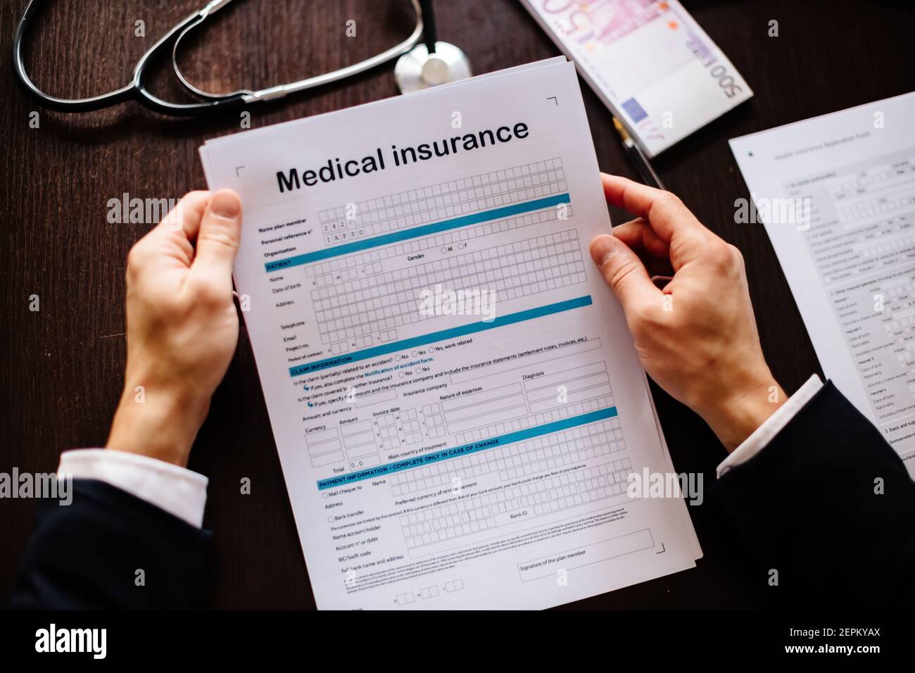 health insurance application Stock Photo - Alamy