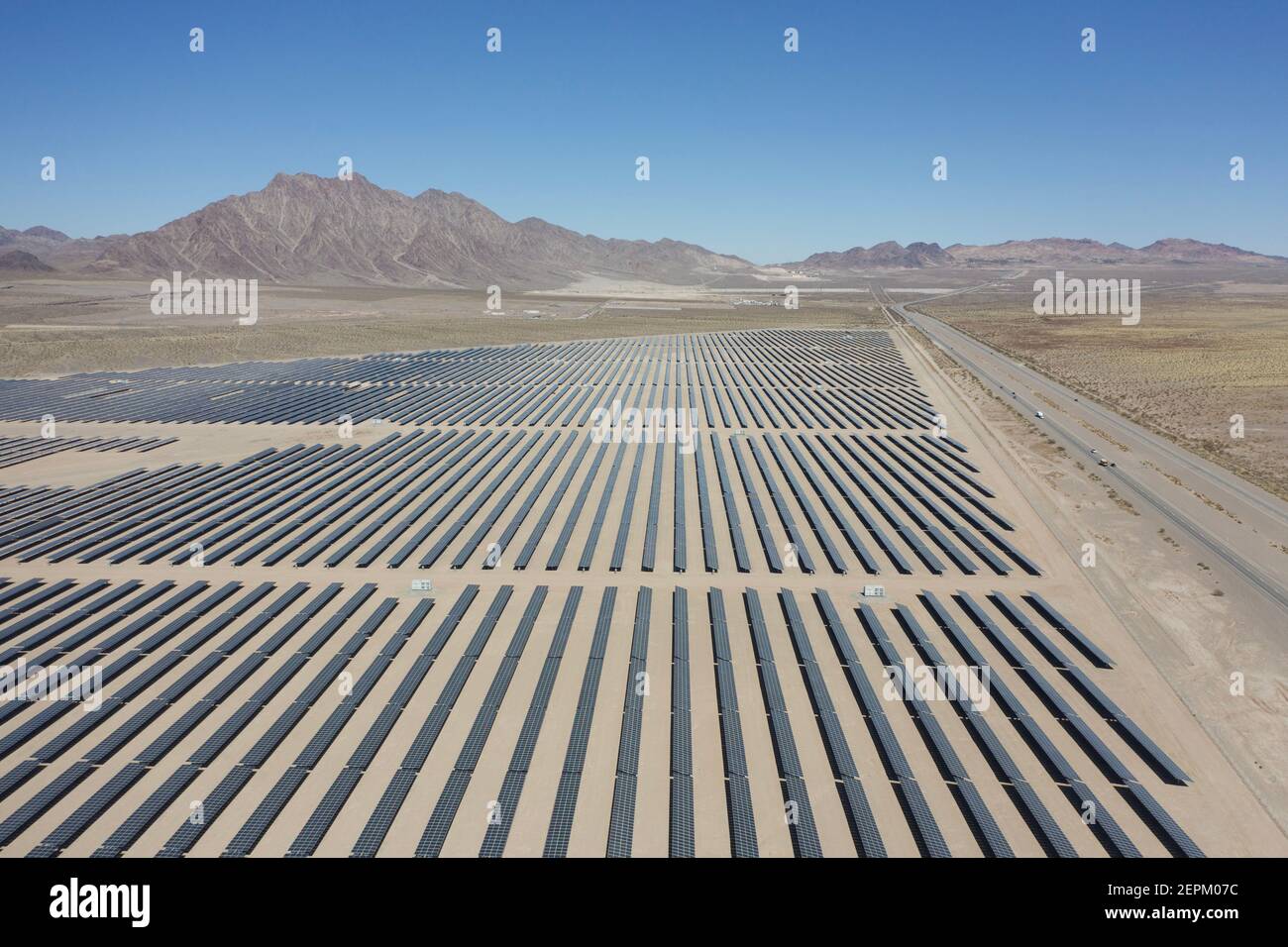 Aerial desert view boulder solar hi-res stock photography and images ...