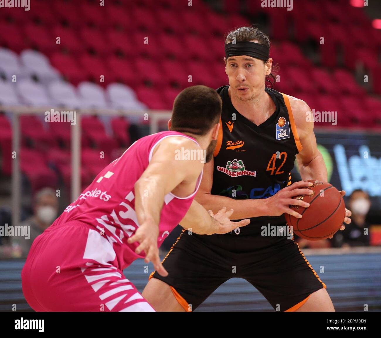 Bonn, Germany. 27th Feb, 2021. Telekom Dome, Basketball Bundesliga ...