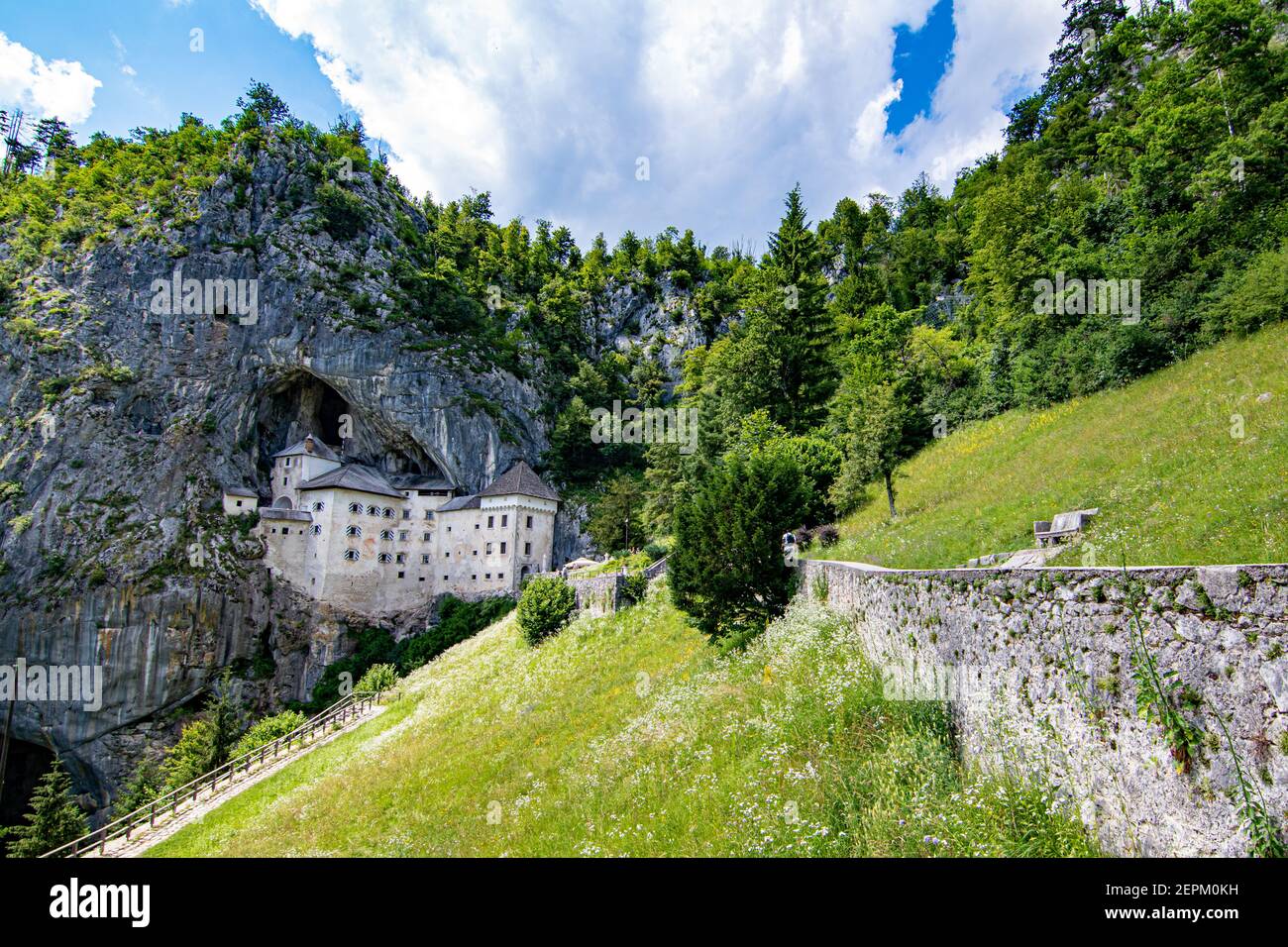 Predjama Castle in Postojna Cave panorama, Slovenia Stock Photo - Alamy