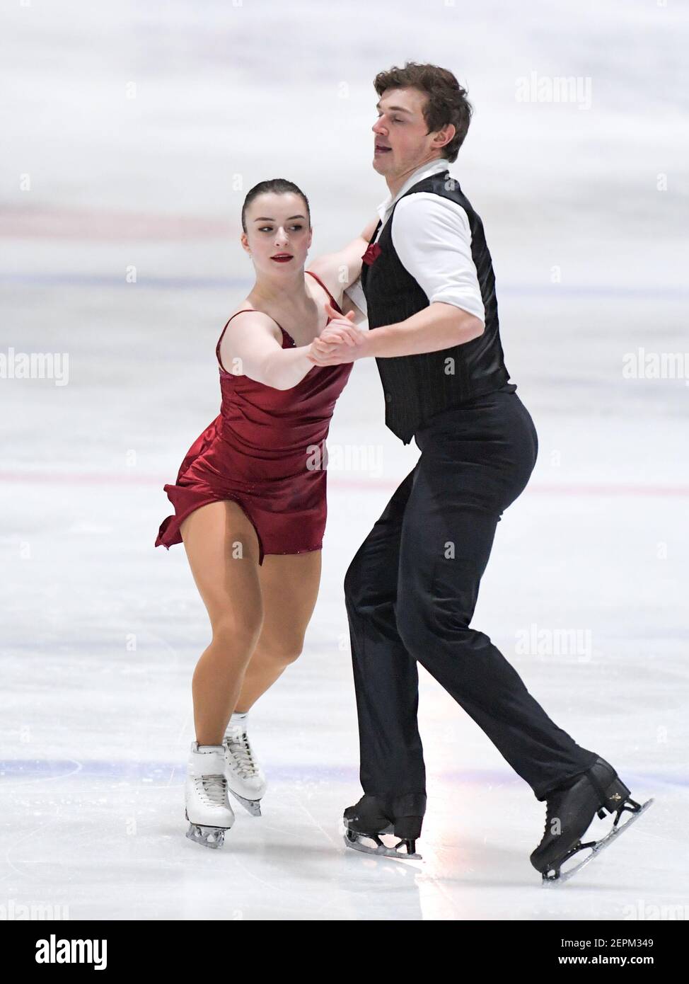 THE HAGUE, NETHERLANDS - FEBRUARY 27: Daria Danilova and Michel Tsiba ...
