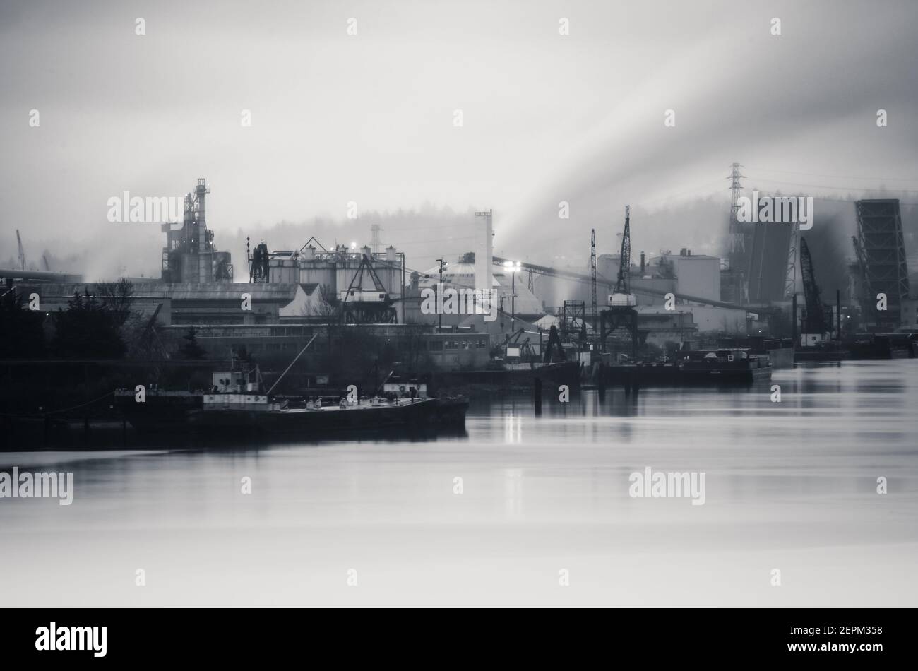 Industrial Harbor Landscape Seascape from Seattle Stock Photo - Alamy