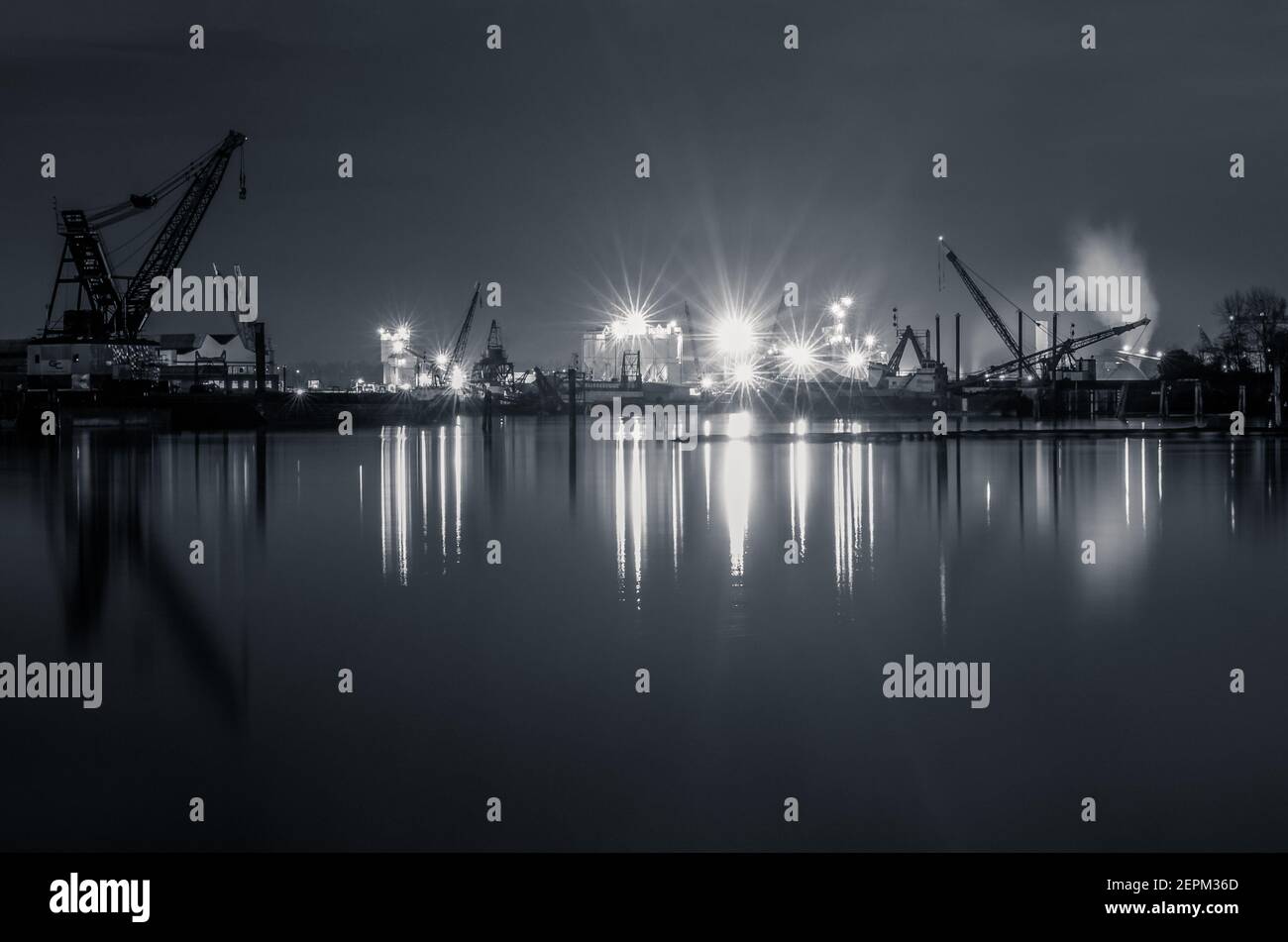 Industrial Harbor Landscape Seascape from Seattle Stock Photo - Alamy