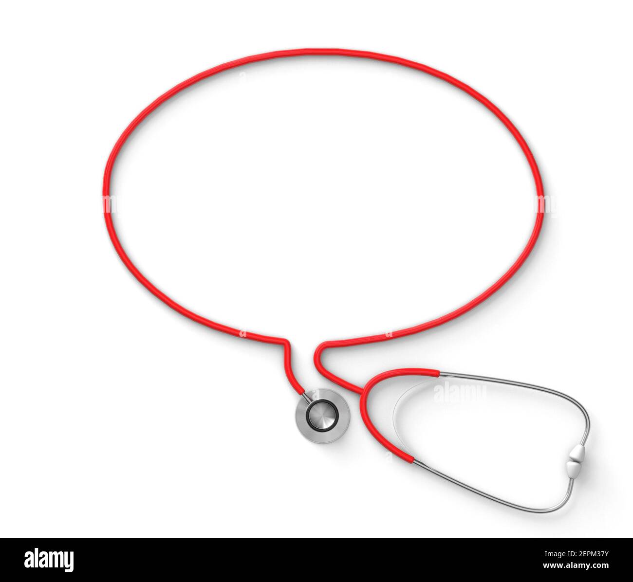 Bubble stethoscope, template for message isolated on white background ...