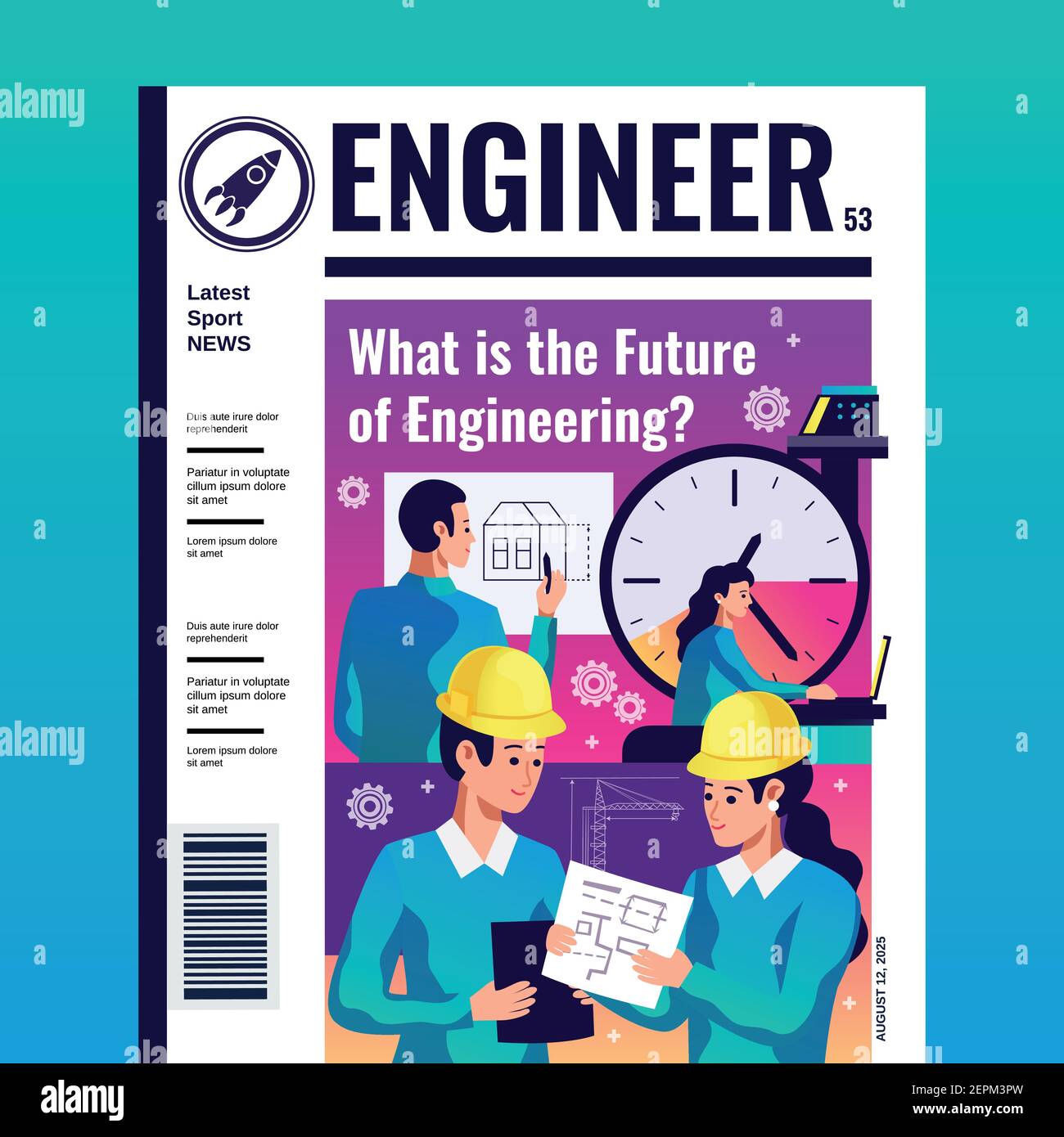 Engineer periodic magazine cover with article about what is future of ...