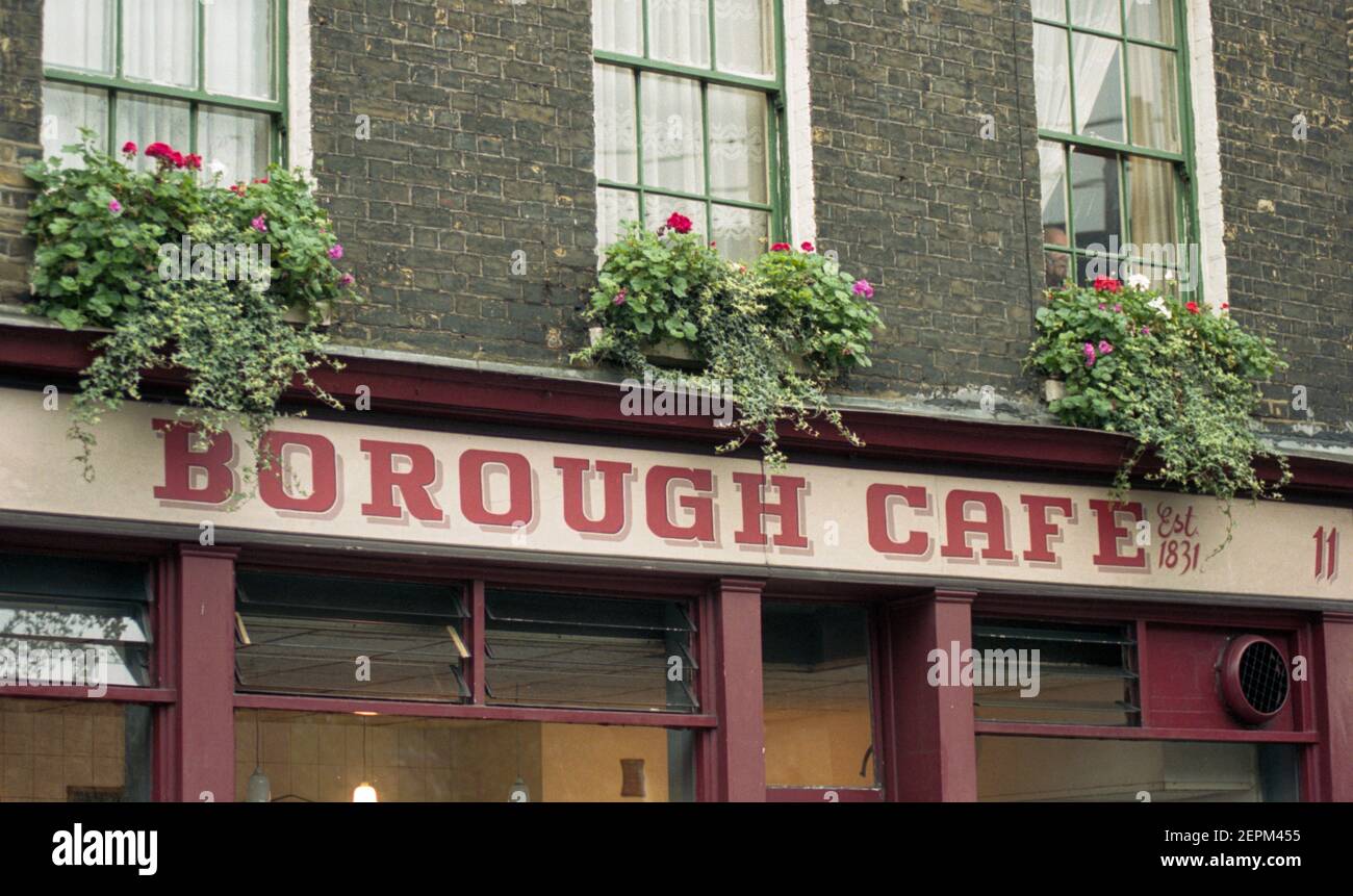 Borough cafe, borough market, 2001 Stock Photo - Alamy