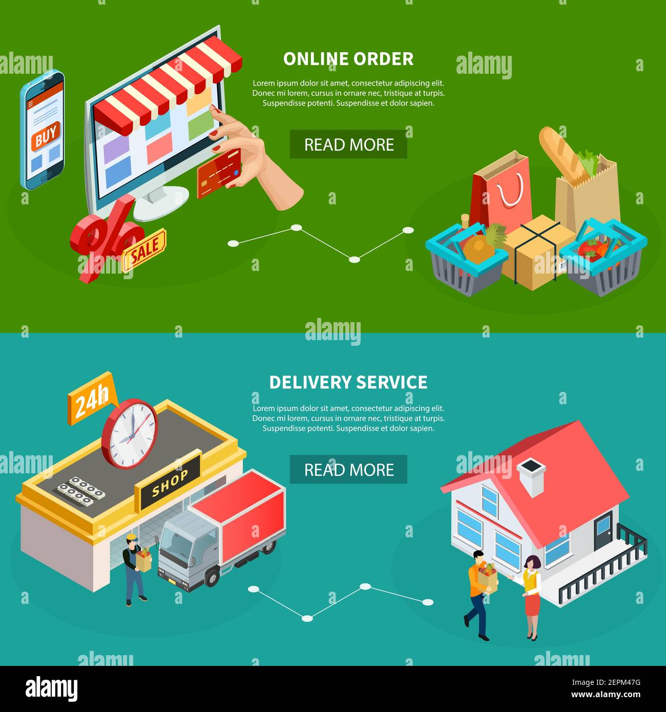 Supermarket bakery delivery Stock Vector Images - Alamy