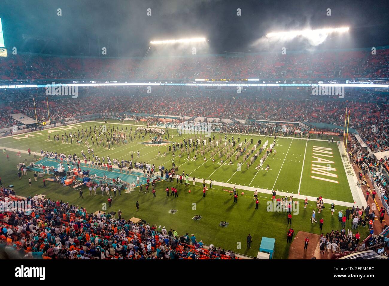 The Miami Dolphins-Buffalo Bills Pregame show honoring Veterans Day at ...