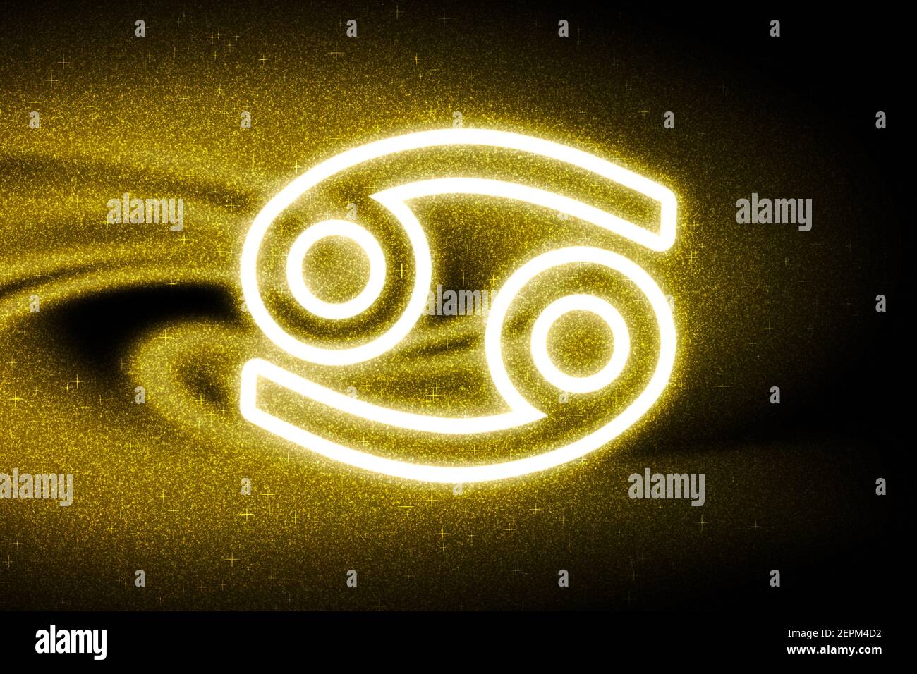 Cancer zodiac sign, gold glitter, Horoscope Astrology background ...