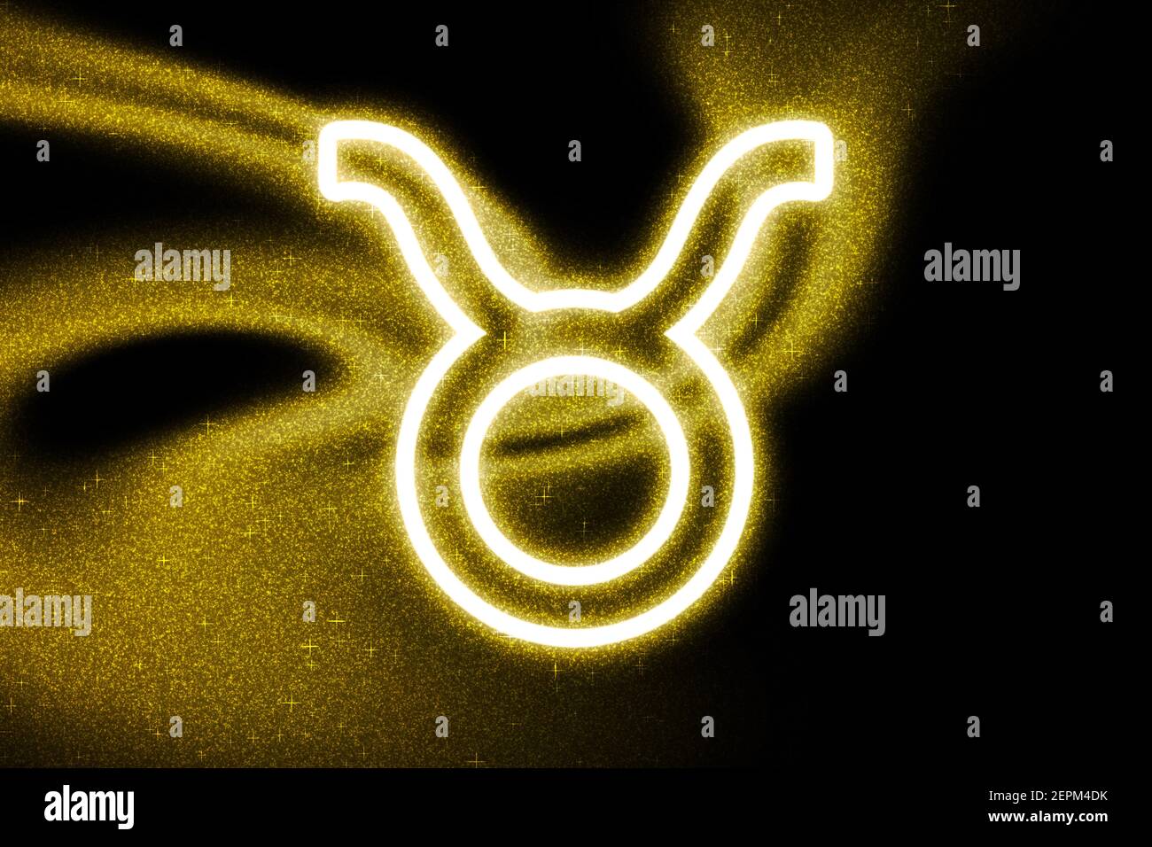 Taurus zodiac sign, gold glitter, Horoscope Astrology background ...