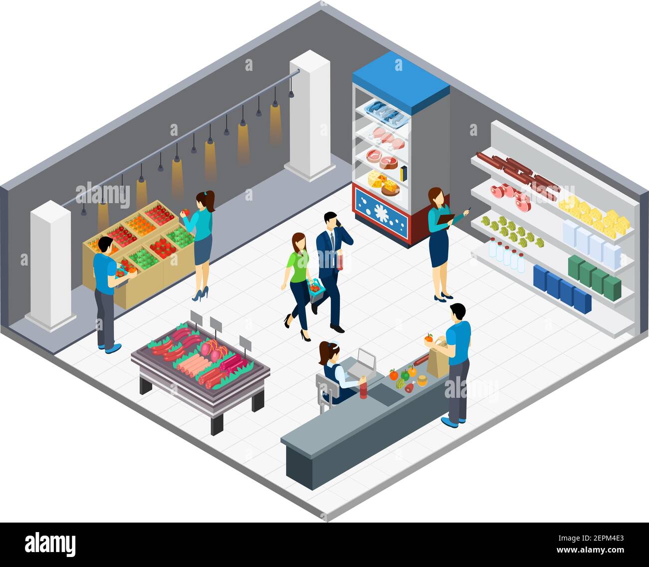 Dairy staff Stock Vector Images - Alamy