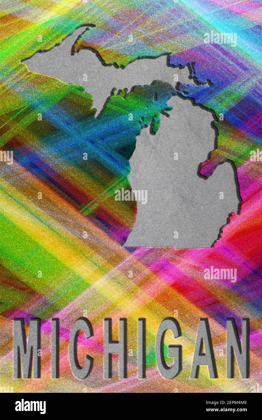 Political map of michigan hi-res stock photography and images - Alamy