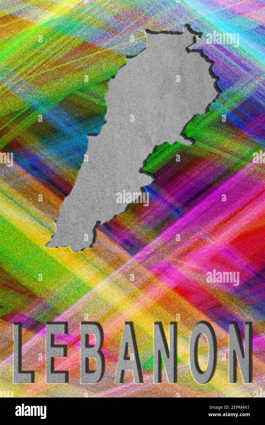 Map of Lebanon, colorful background, copy space Stock Photo - Alamy