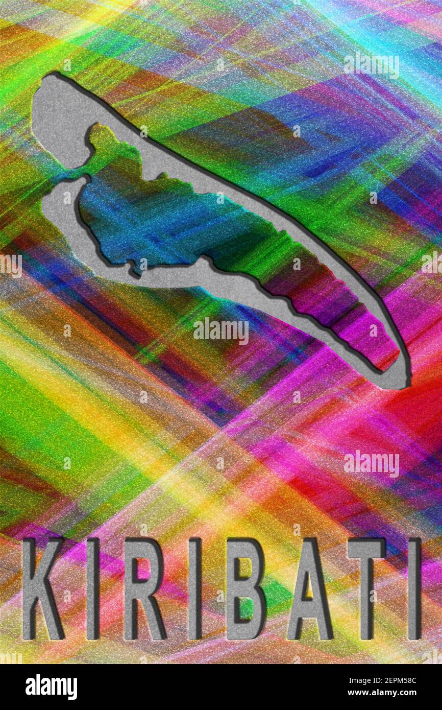 Map of Kiribati, colorful background, copy space Stock Photo - Alamy