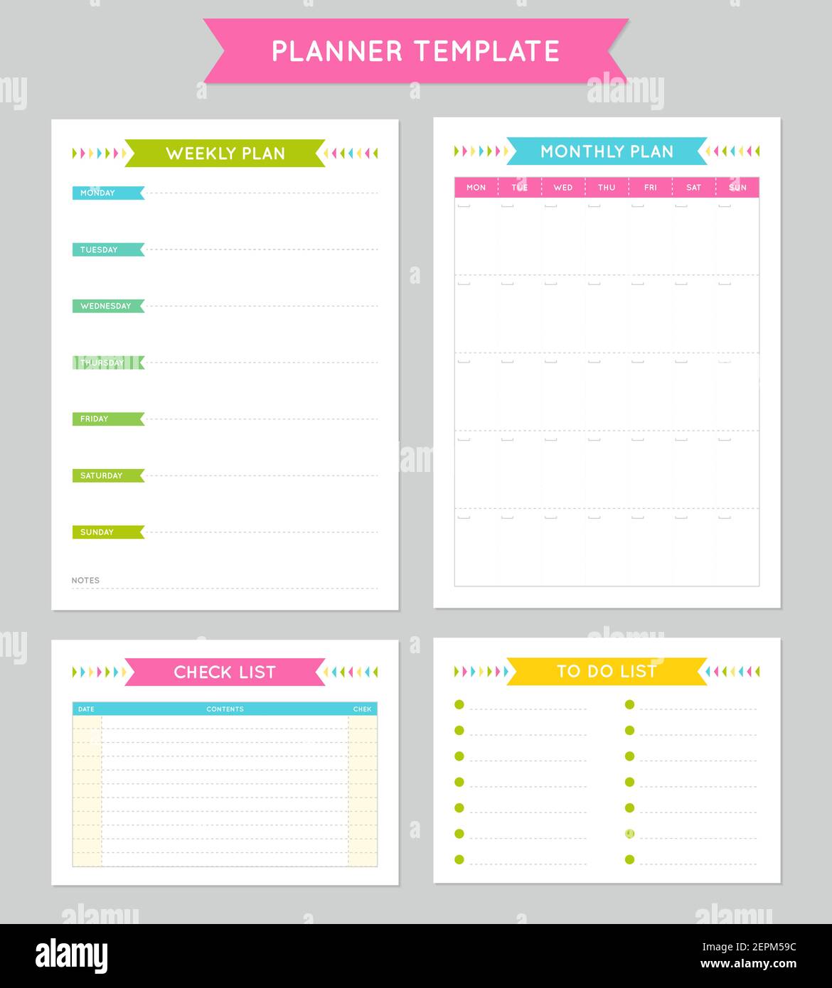 Planner template for business and studying with weekly and month plan ...