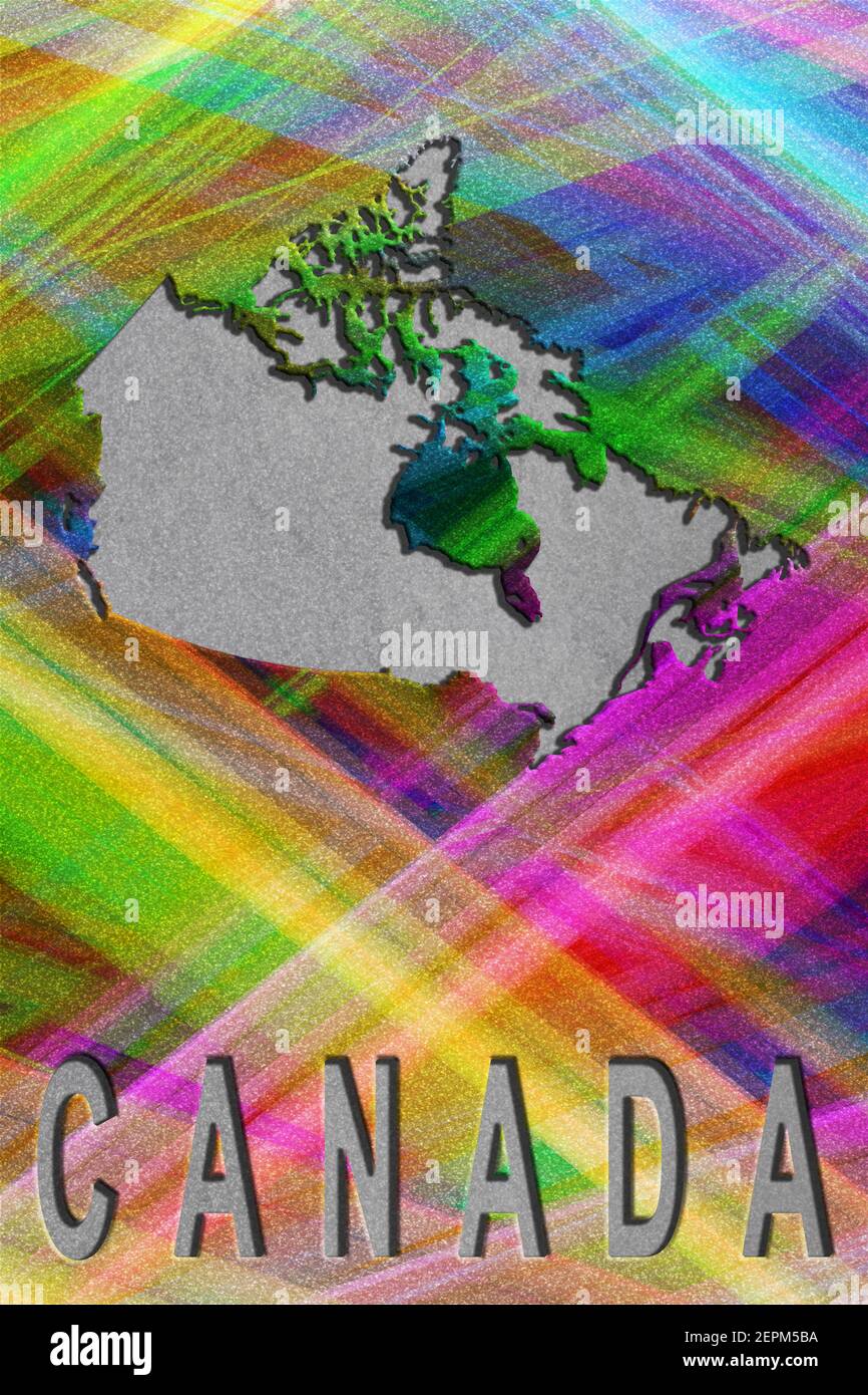 Map of Canada, colorful background, copy space Stock Photo - Alamy