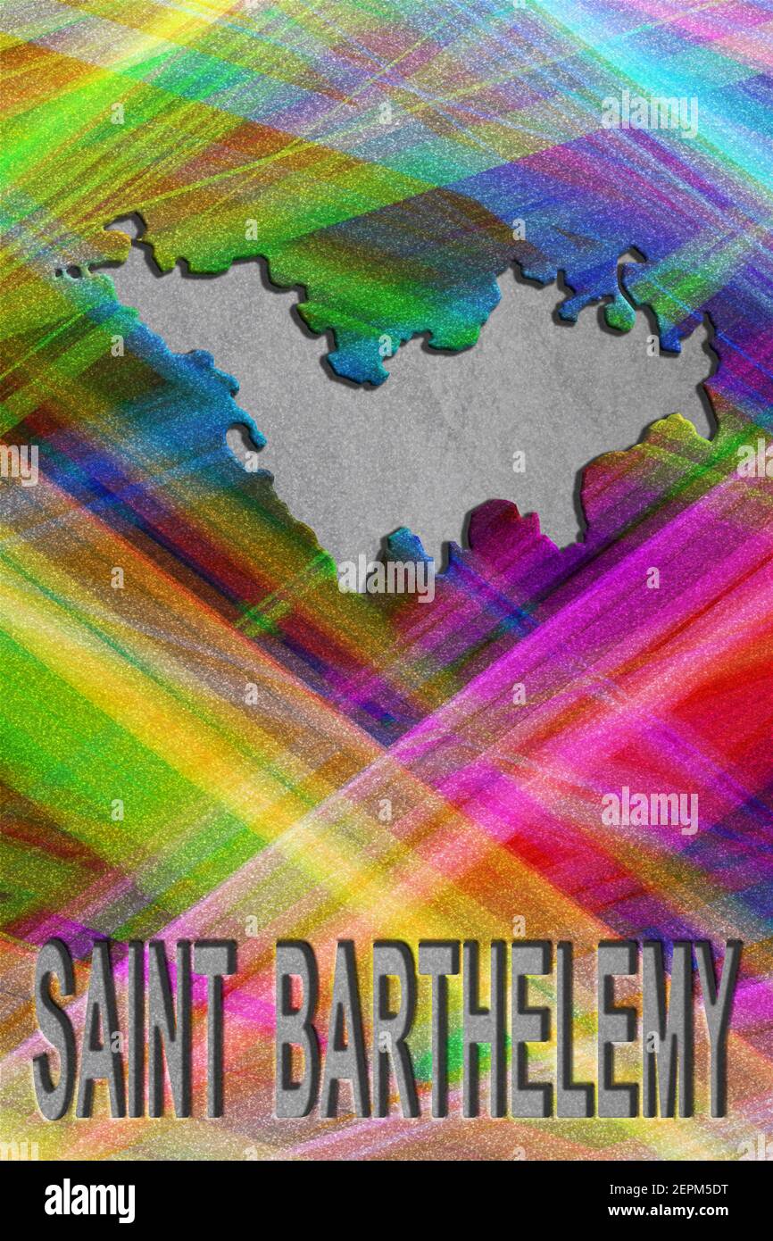 Saint barthelemy political map hi-res stock photography and images - Alamy