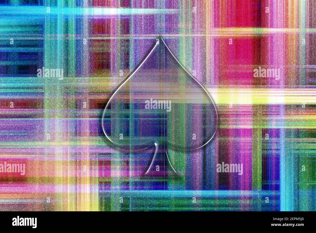 Spade card symbol, playing cards symbol, colorful checkered background ...
