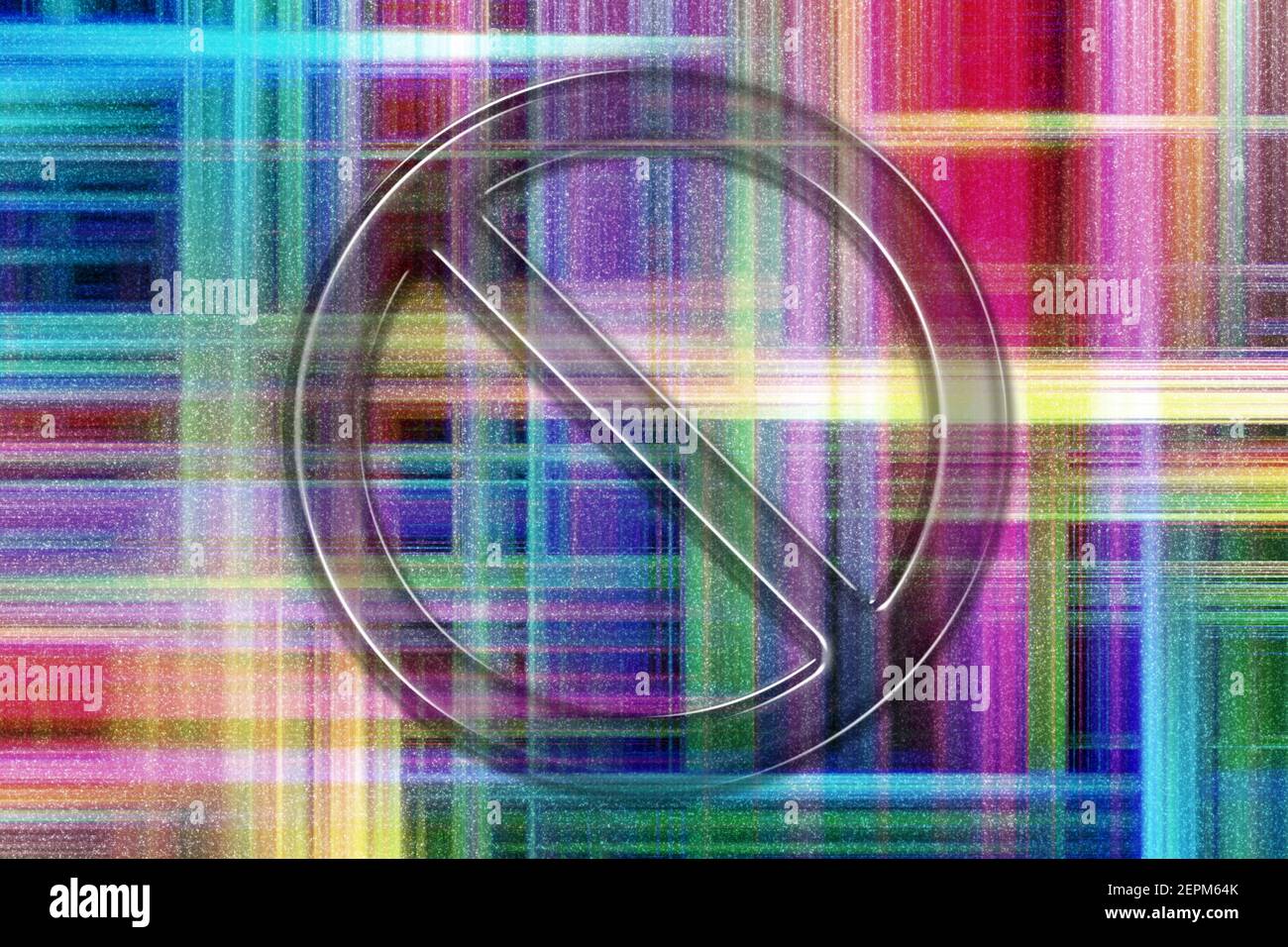 No sign or No symbol, prohibition and restriction, Censorship, colorful ...