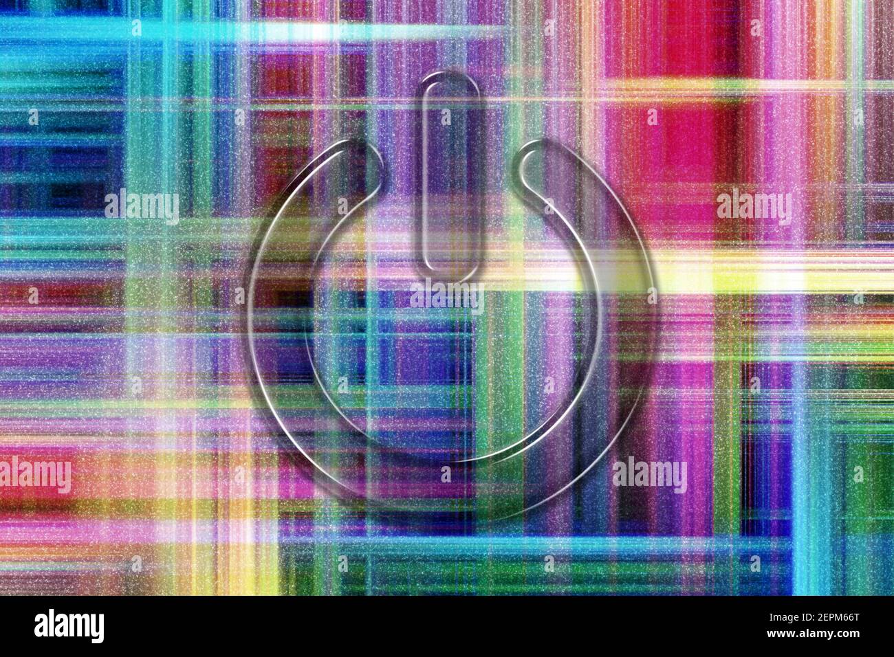 Power button sign, Power Button symbol, colorful checkered background ...