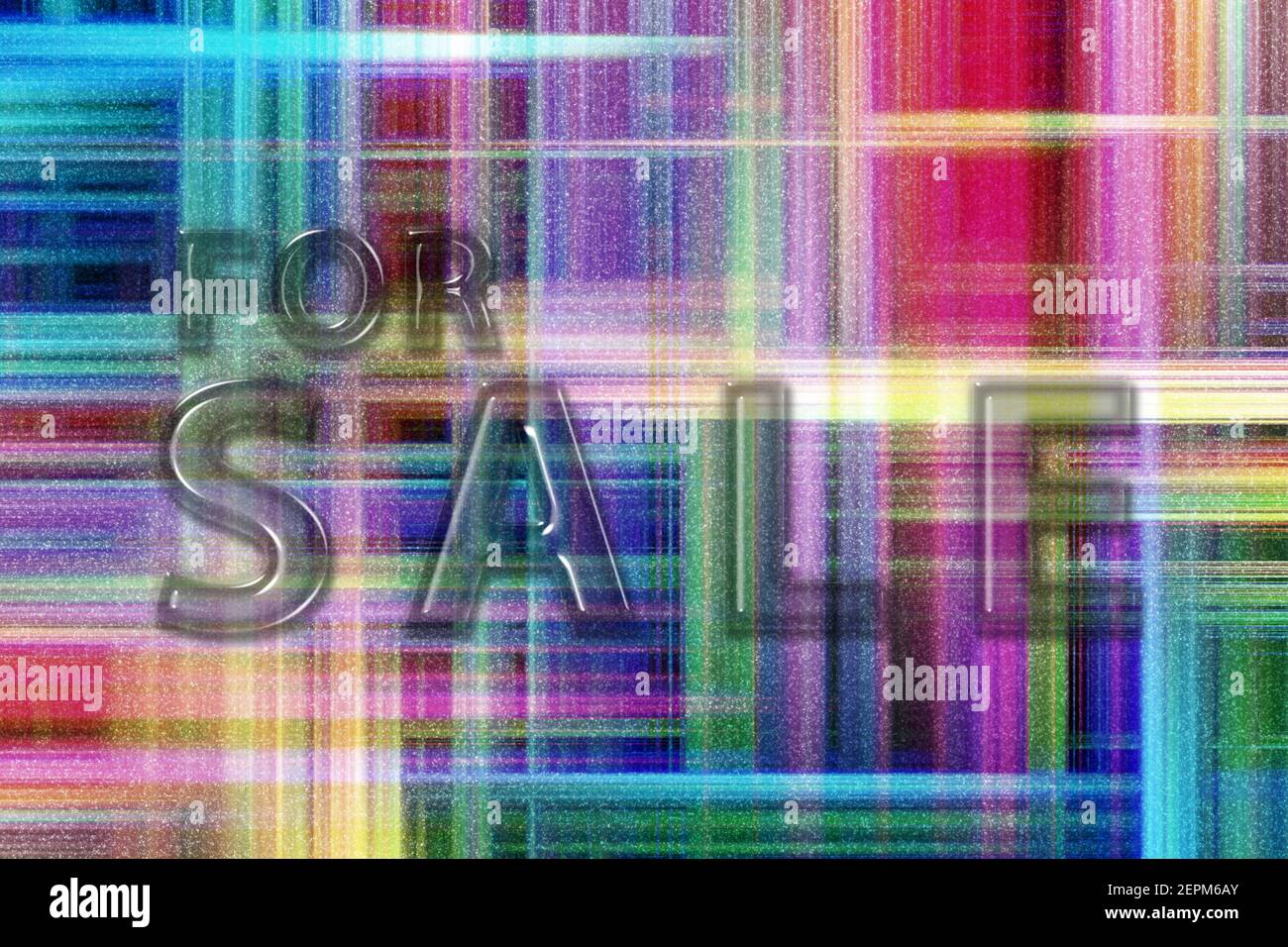 For Sale Sign, Real estate sign, colorful checkered background Stock ...