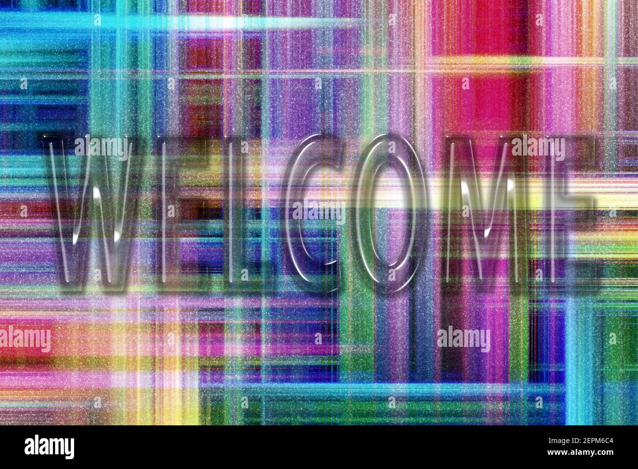 Welcome poster, WELCOME letters banner, Greeting card, colorful ...