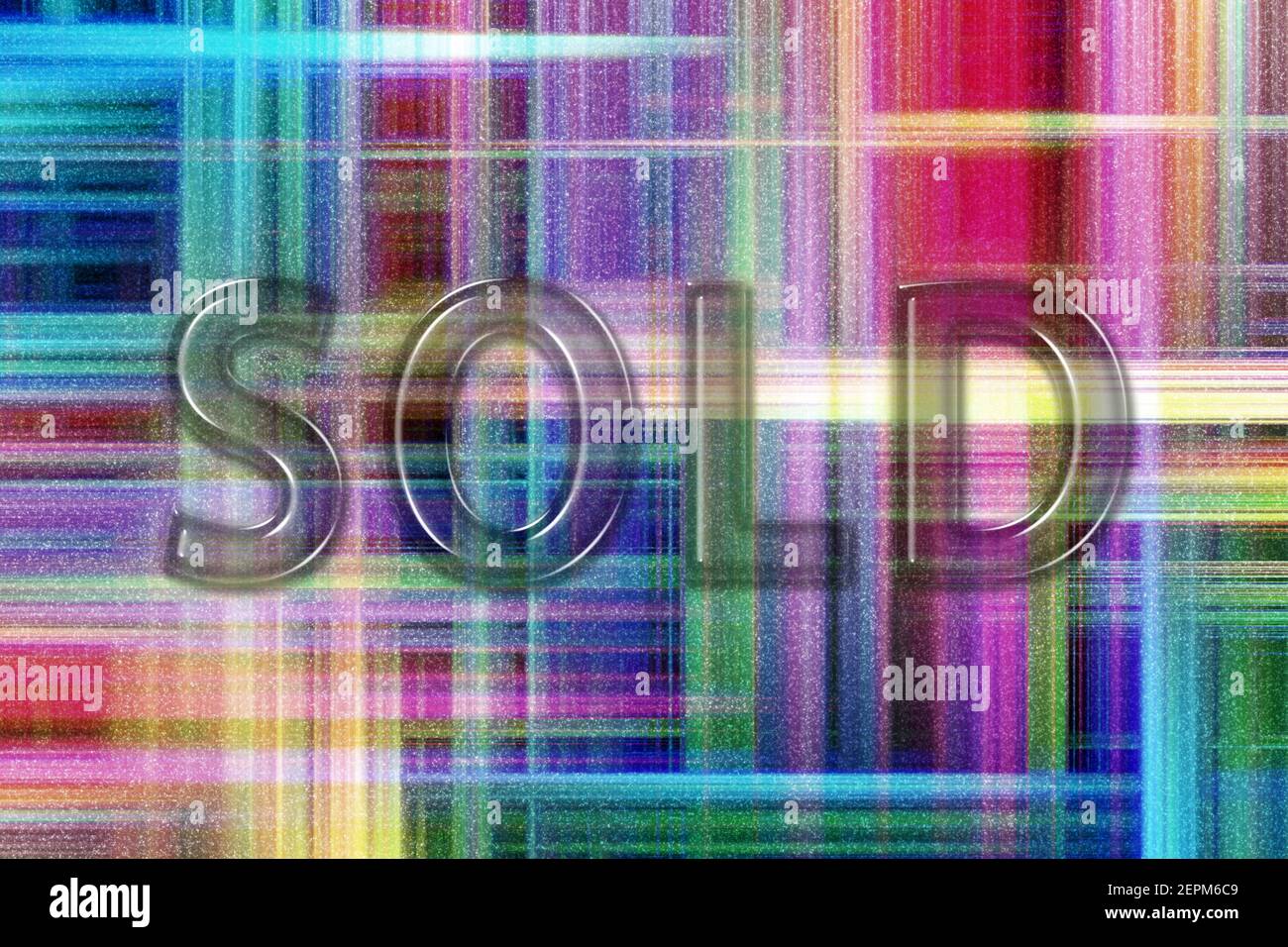 Sold sign. Sold banner, Sold sticker, colorful checkered background ...