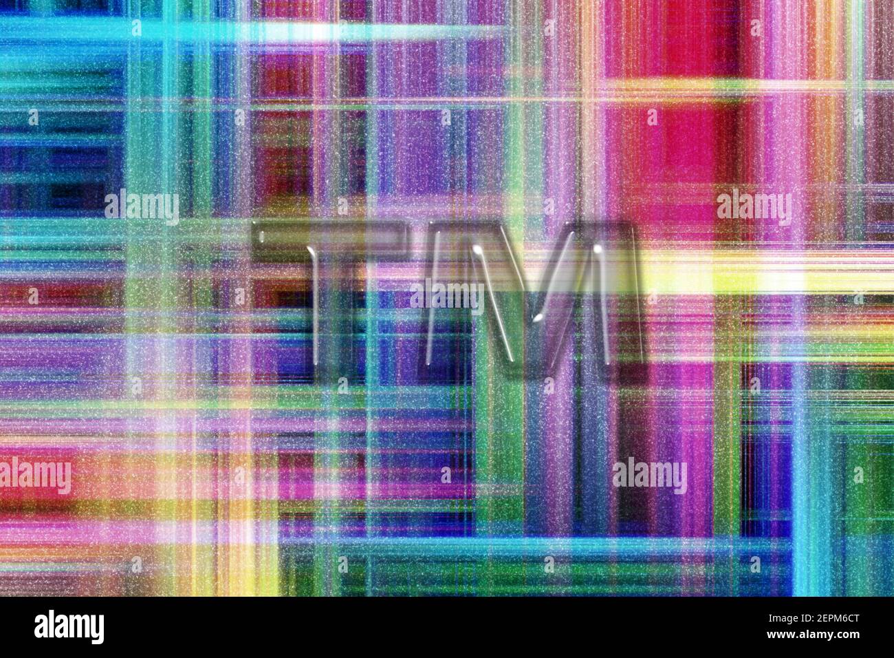 Trade Mark sign, Legal Identity, TM symbol, colorful checkered ...