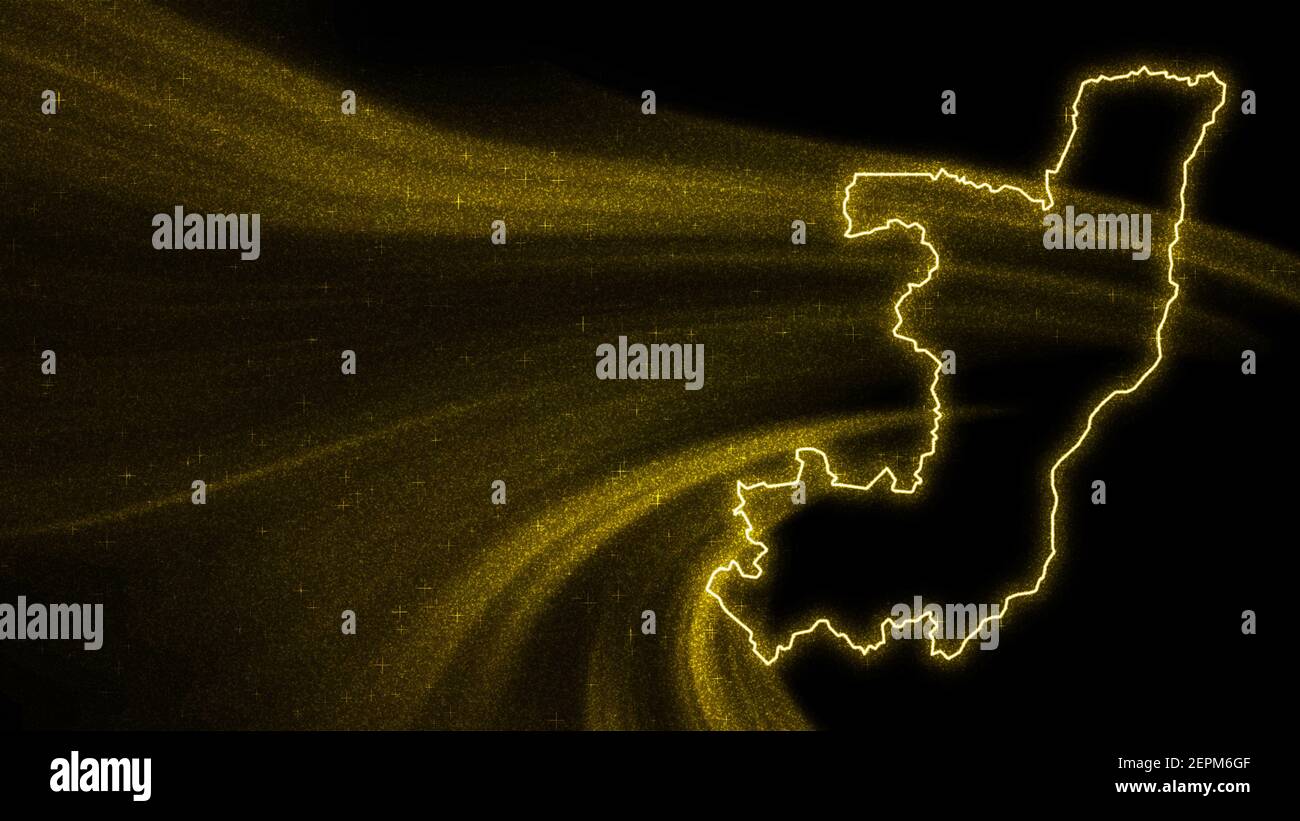 Map of Congo, Gold glitter map on dark background Stock Photo - Alamy