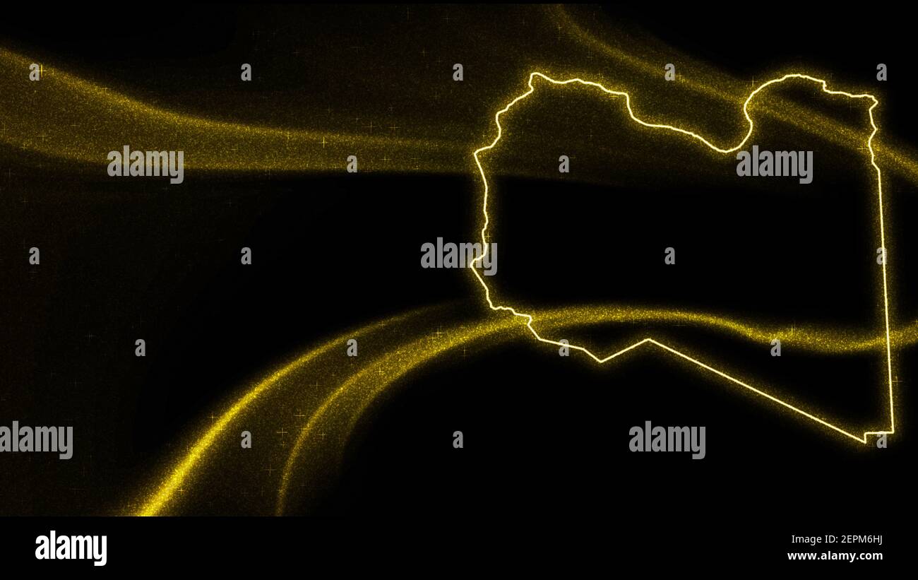 Libya outline map hi-res stock photography and images - Alamy