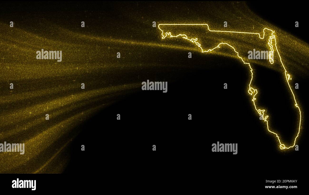 Florida map outline hi-res stock photography and images - Alamy