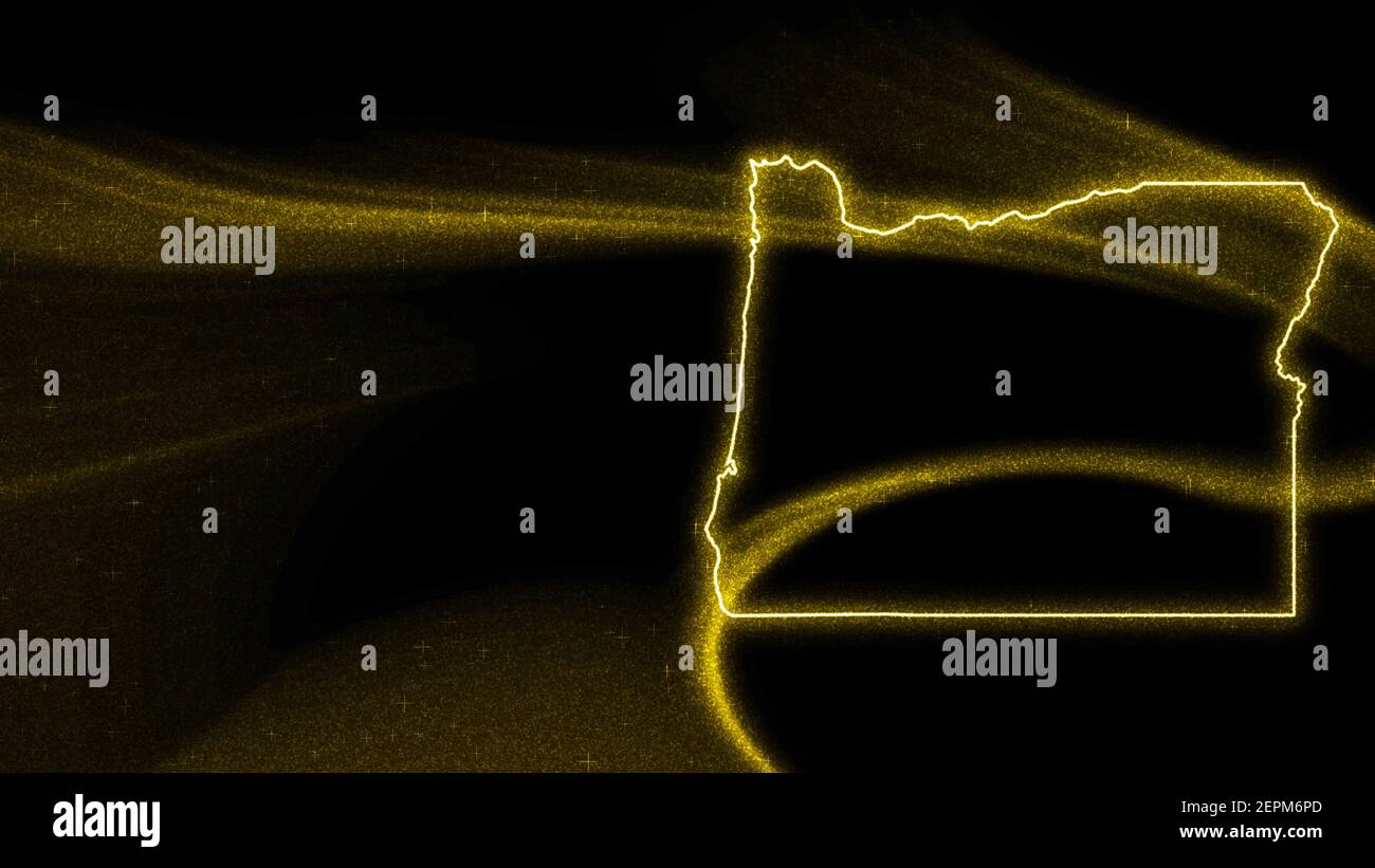 Oregon gold map hi-res stock photography and images - Alamy