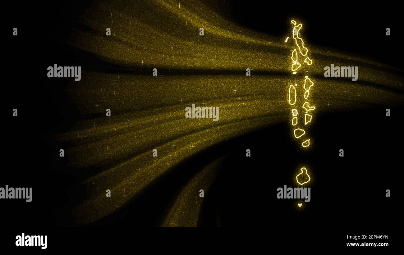 Map of Maldives, Gold glitter map on dark background Stock Photo - Alamy