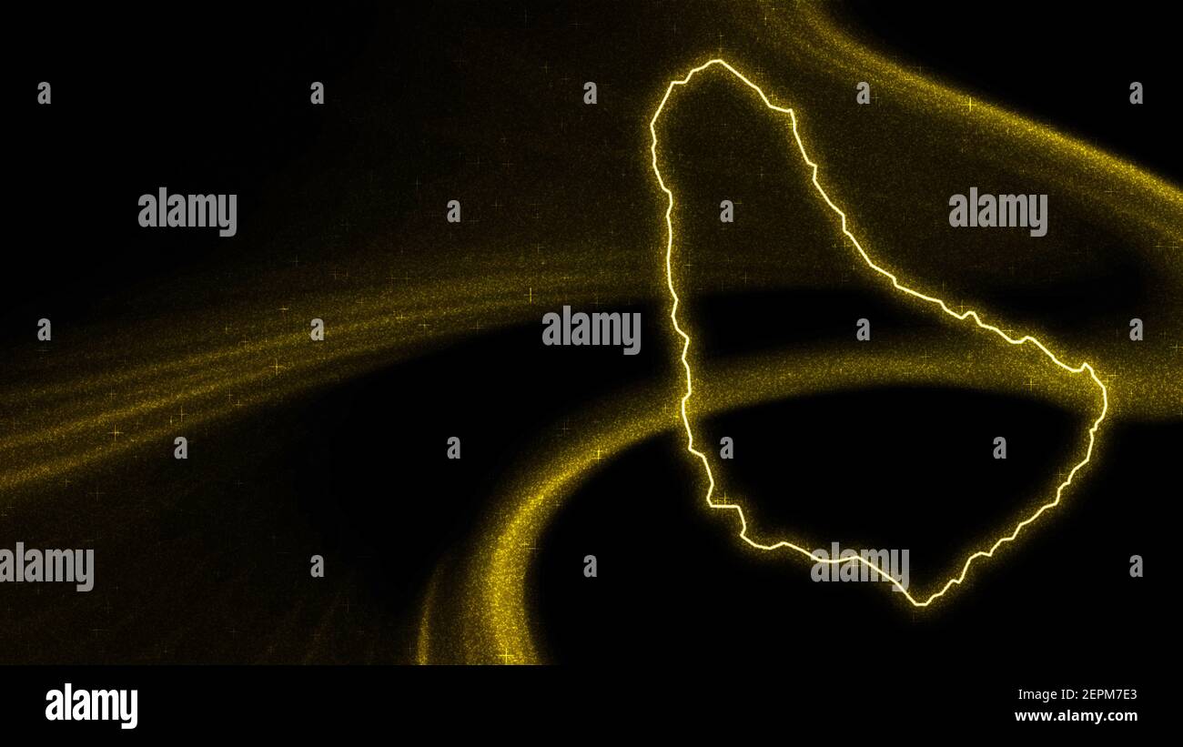 Map of Barbados, Gold glitter map on dark background Stock Photo - Alamy