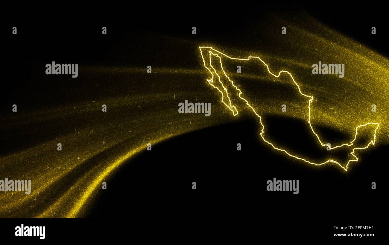 Mexico map outline hi-res stock photography and images - Alamy