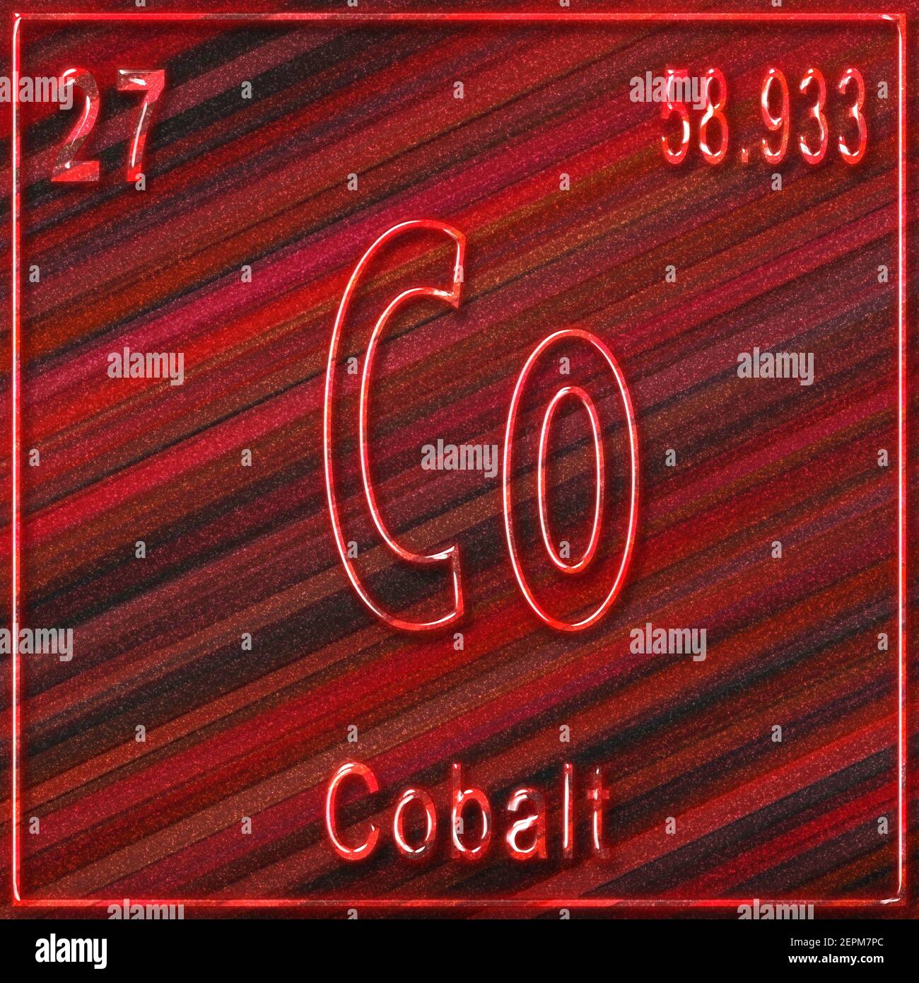 Cobalt chemical element, Sign with atomic number and atomic weight ...