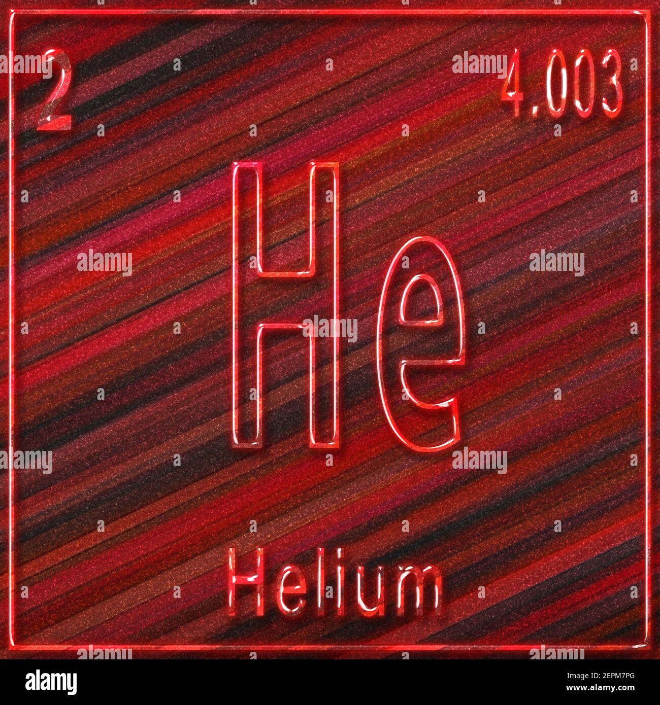 Helium chemical element, Sign with atomic number and atomic weight ...