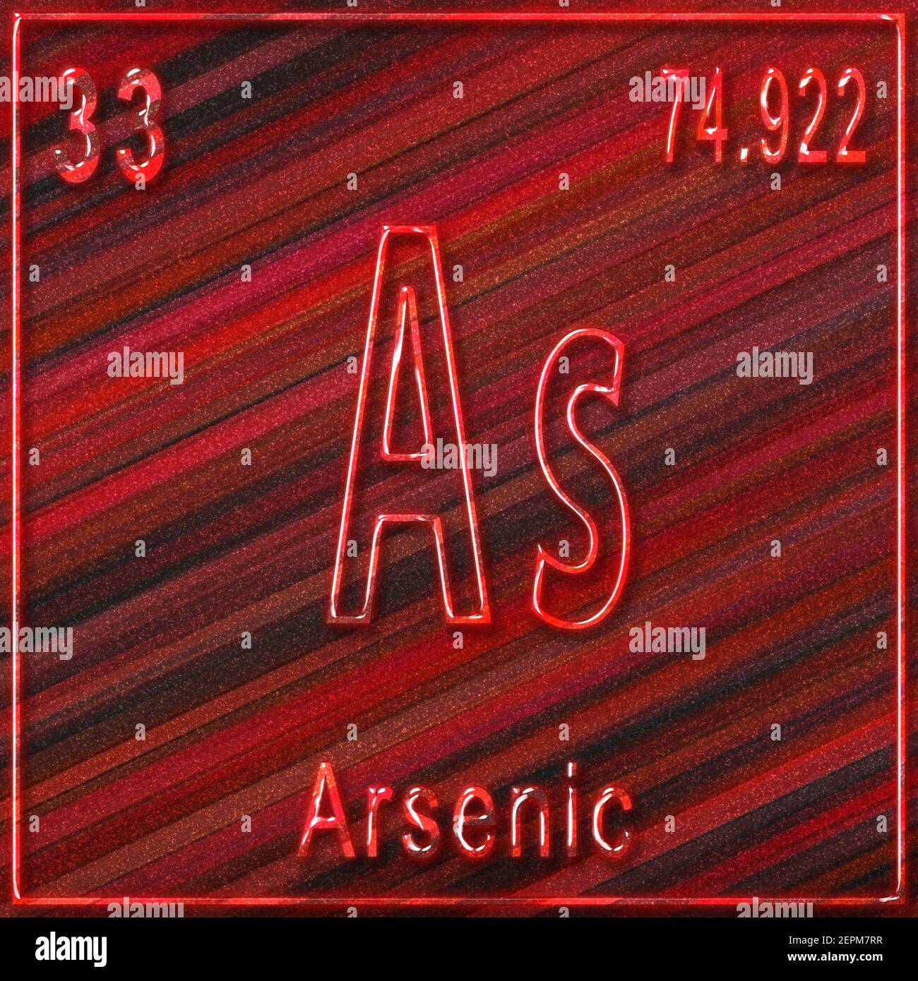 Arsenic chemical element, Sign with atomic number and atomic weight ...