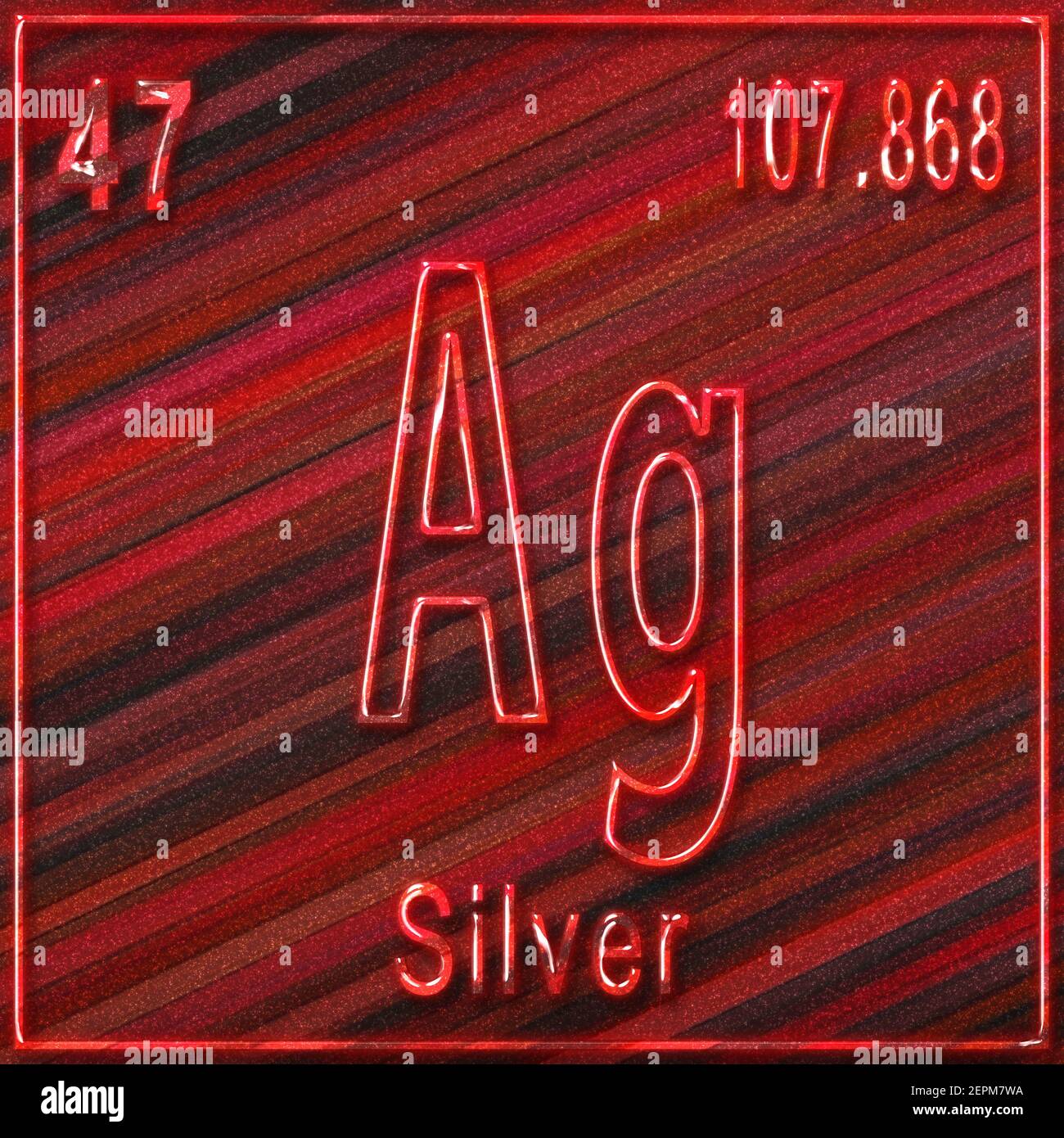 Silver chemical element, Sign with atomic number and atomic weight ...